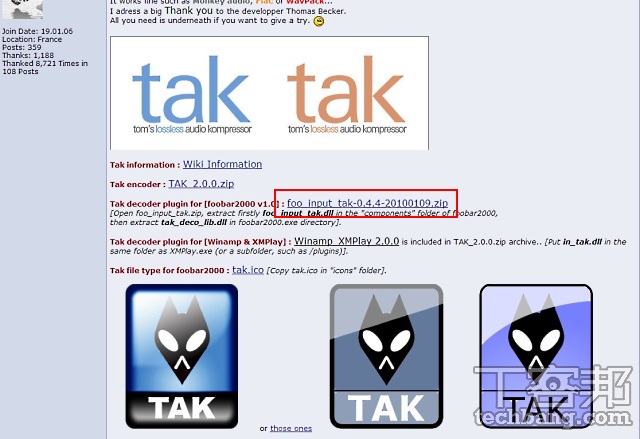 TAK 無損音樂檔案，用 foobar2000 外掛播放 | T客邦