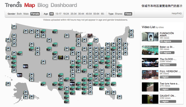 YouTube 啟用 Trends Map 服務，用地圖找出最熱門影片 | T客邦
