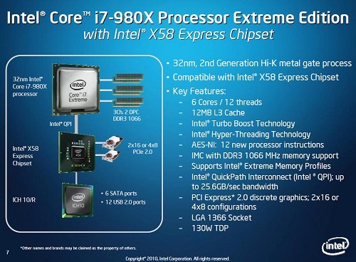 Intel發表桌機旗艦處理器：六核Core i7-980X | T客邦