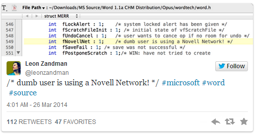 微軟捐出早期 MS-DOS 與 Word 程式碼，程式設計師在裡頭找到一堆彩蛋髒話滿天飛 | T客邦