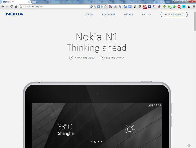 Nokia N1 內搭 Android 5.0中國開賣，寶刀未老效能勝iPad mini 3 | T客邦