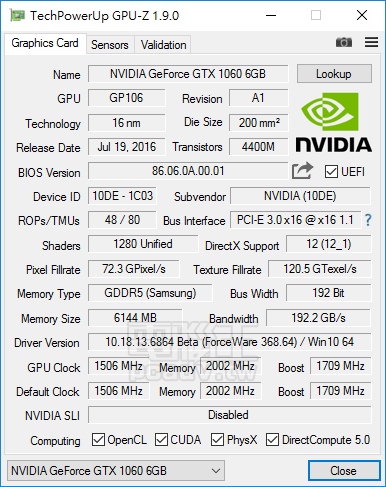 NVIDIA GeForce GTX 1060 實測，新中階強卡性能堪比 GeForce GTX 980 - 第 2 頁 | T客邦