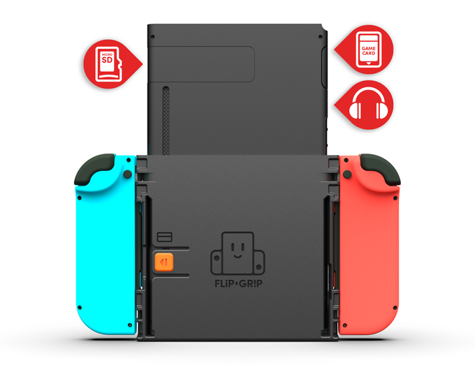 任天堂Switch強硬站起來！Flip Grip讓主機能夠垂直手持與站立 | T客邦