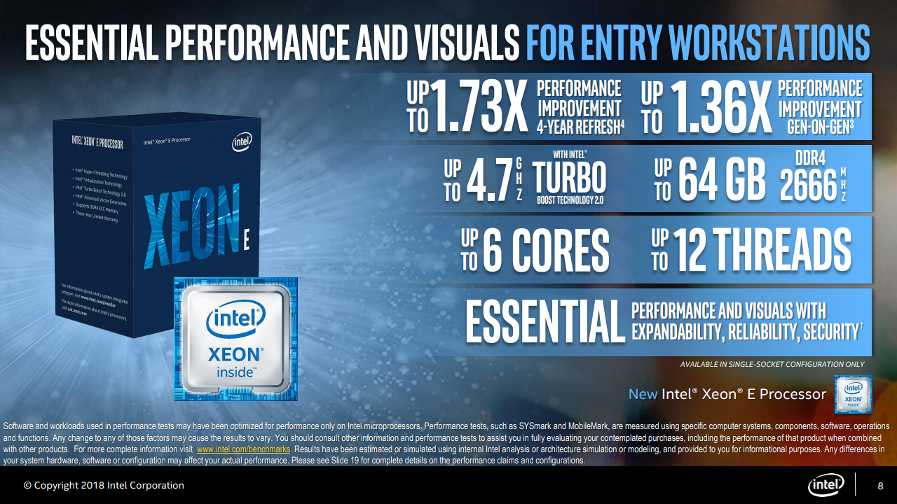 Intel 新一代 Xeon E 入門工作站處理器正式發表，採用全新命名規則，最高六核超頻時脈 4.7GHz | T客邦
