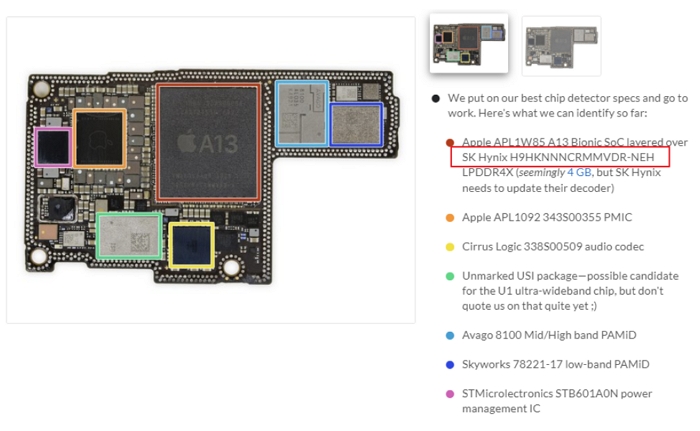 拆解確認iPhone 11 Pro Max只有4GB RAM記憶體，並無外傳的額外2GB相機記憶體 | T客邦