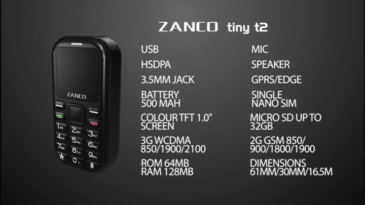 小、還要再小，Zanco推出全長僅2.4吋的tiny t2手機 | T客邦