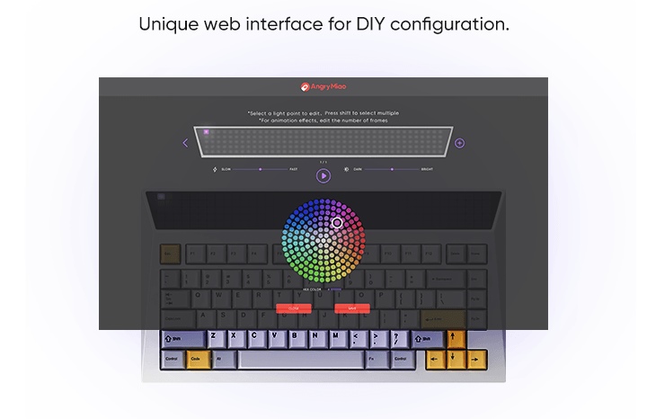 AngryMiao Cyberboard機械鍵盤超有事，200個賽博龐克LED任你擺佈 | T客邦