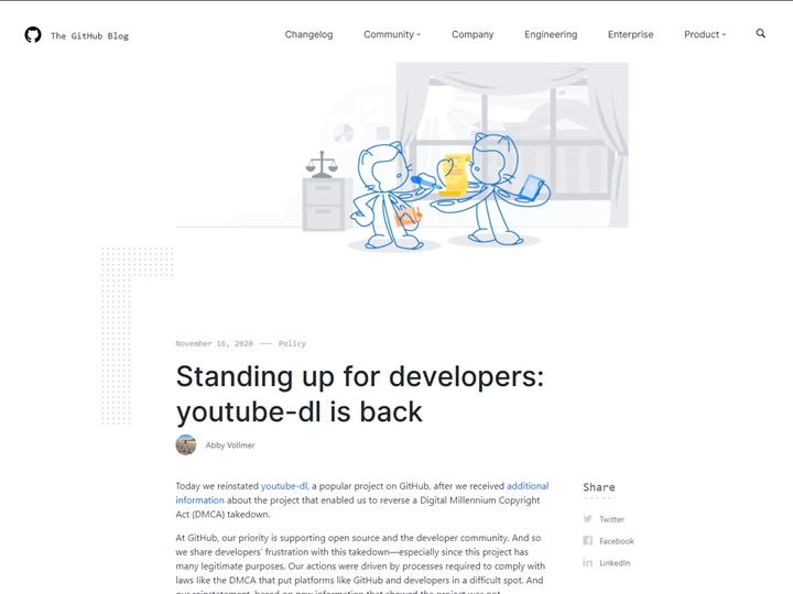 史上最強影片下載神器 youtube-dl 回歸！GitHub拒絕RIAA移除通知，並啟動100萬美元的保護基金 | T客邦