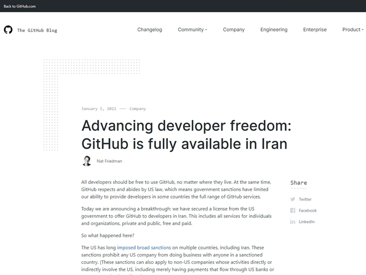 公司GitHub帳號被封鎖，只因員工在伊朗打開筆記型電腦 | T客邦