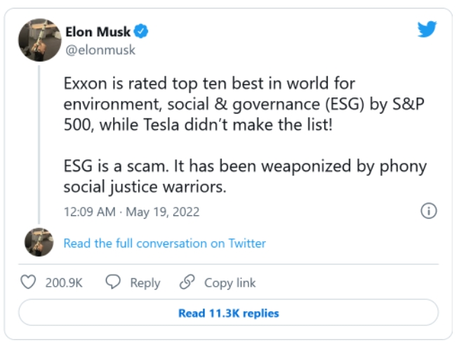 特斯拉被踢出標普500 Esg、石油巨頭卻被評為前10強？馬斯克怒批esg是騙局 T客邦