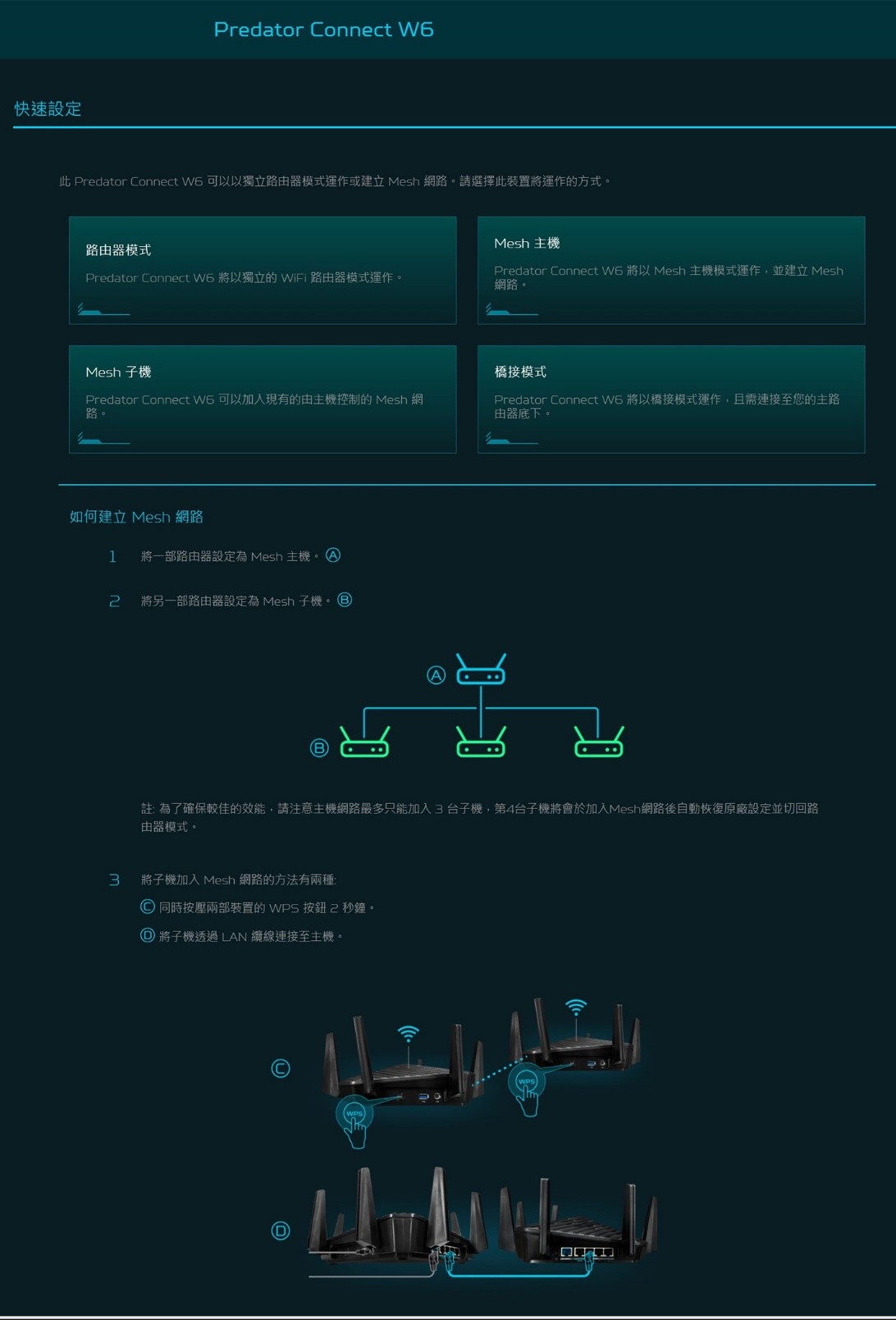 Acer Predator Connect W6 三頻 AXE7800 Wi-Fi 6E 電競路由器開箱：6GHz 頻段更快更穩，NVIDIA ...