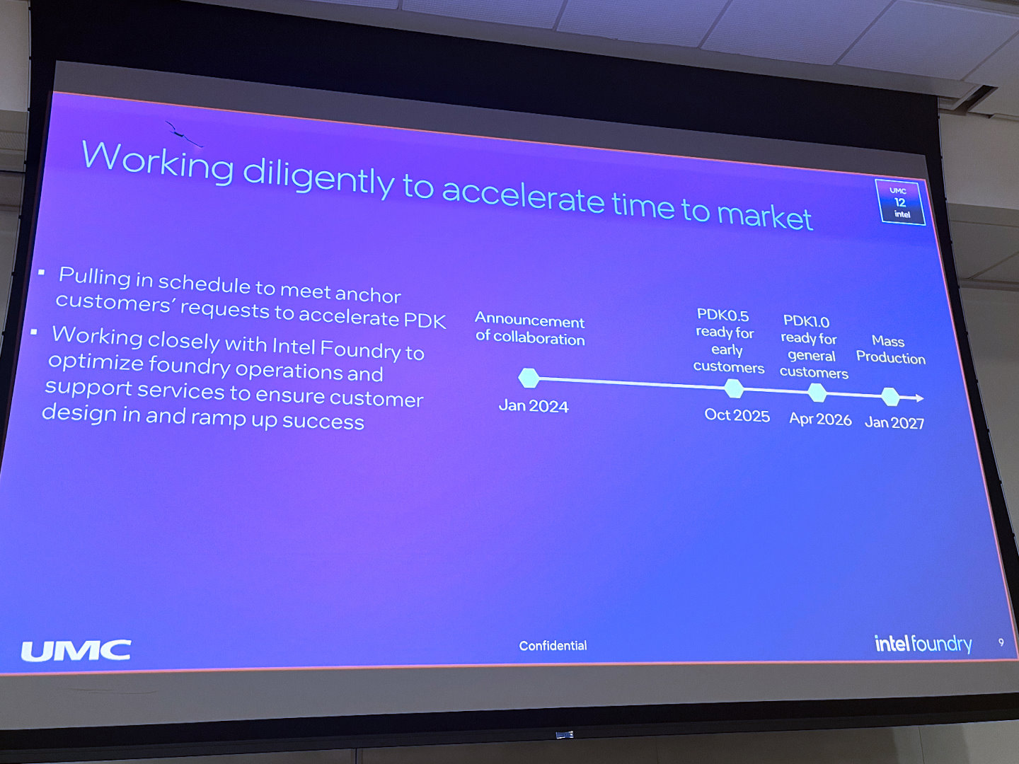 Intel Foundry Direct Connect 2025：UMC說明與Intel合作Intel 12製程節點晶圓代工優勢 | T客邦