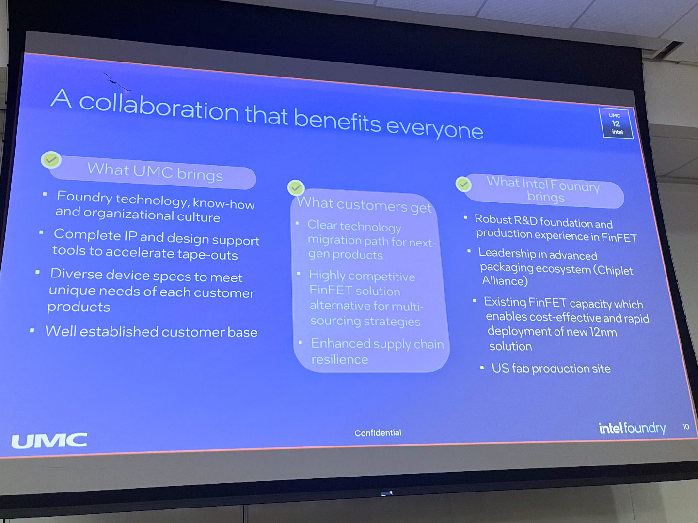 Intel Foundry Direct Connect 2025：UMC說明與Intel合作Intel 12製程節點晶圓代工優勢 | T客邦